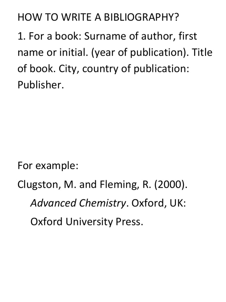 How To Write A Bibliography | PDF | Publishing | Written Communication