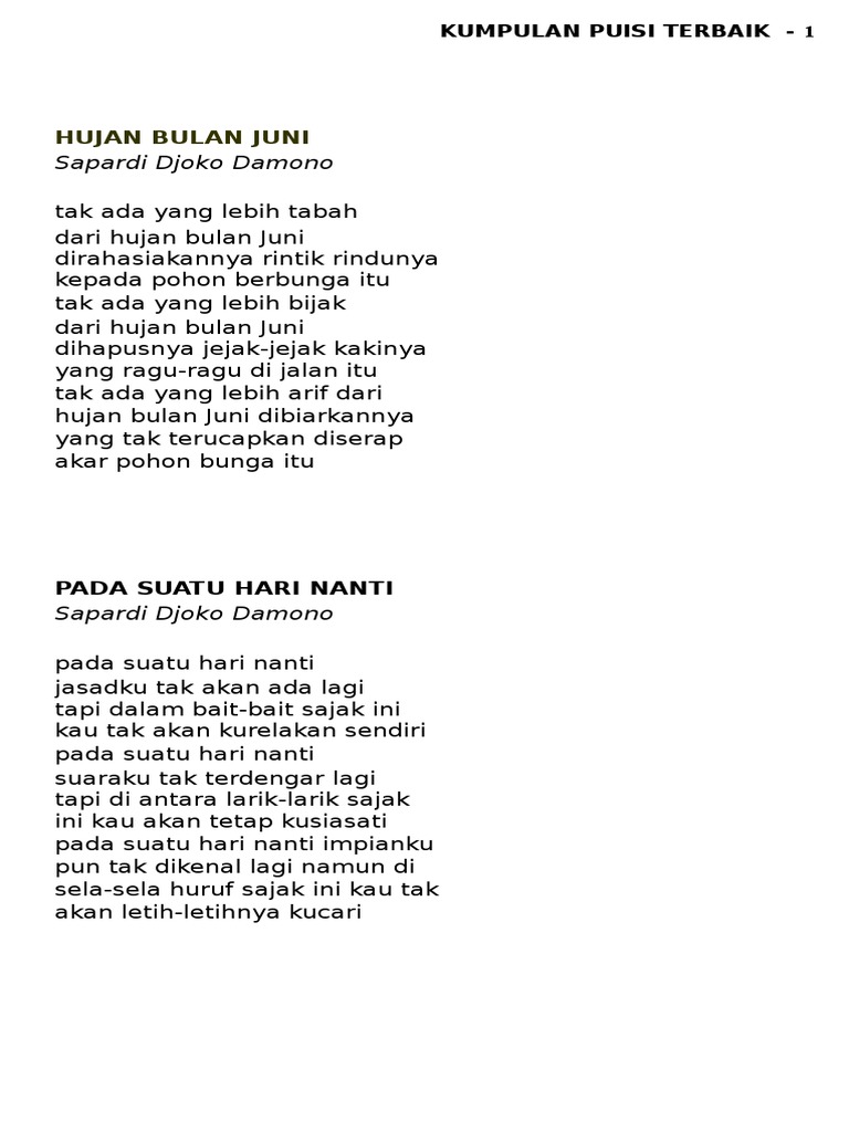 Kumpulan Puisi Terbaik | PDF | Puisi