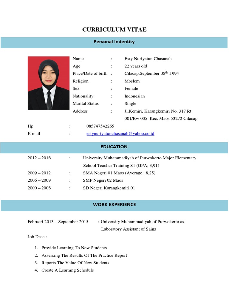 CV in English | PDF | Behavior Modification | Cognition