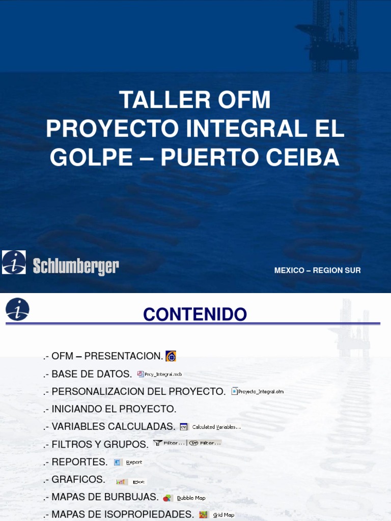Manual de Ofm (Oil Field Manager) | PDF | Tabla (base de datos) | Mapa