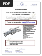 GE Frame 6B Gas Turbine Specifications | PDF | Gas Turbine | Diesel Engine