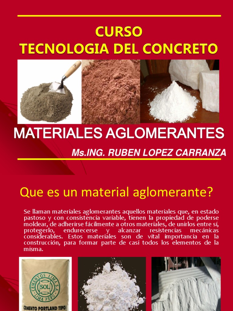 MATERIALES-AGLOMERANTES | Yeso | Cemento