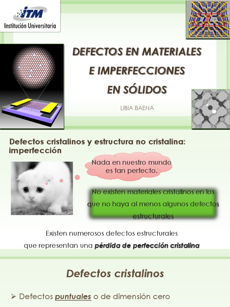 Defectos en Materiales - Propiedades Mecánicas - Semana 5 - Itm | PDF ...
