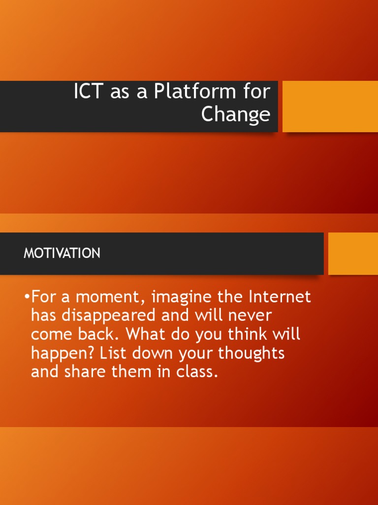 ICT As A Platform For Change | Download Free PDF | Public Sphere ...