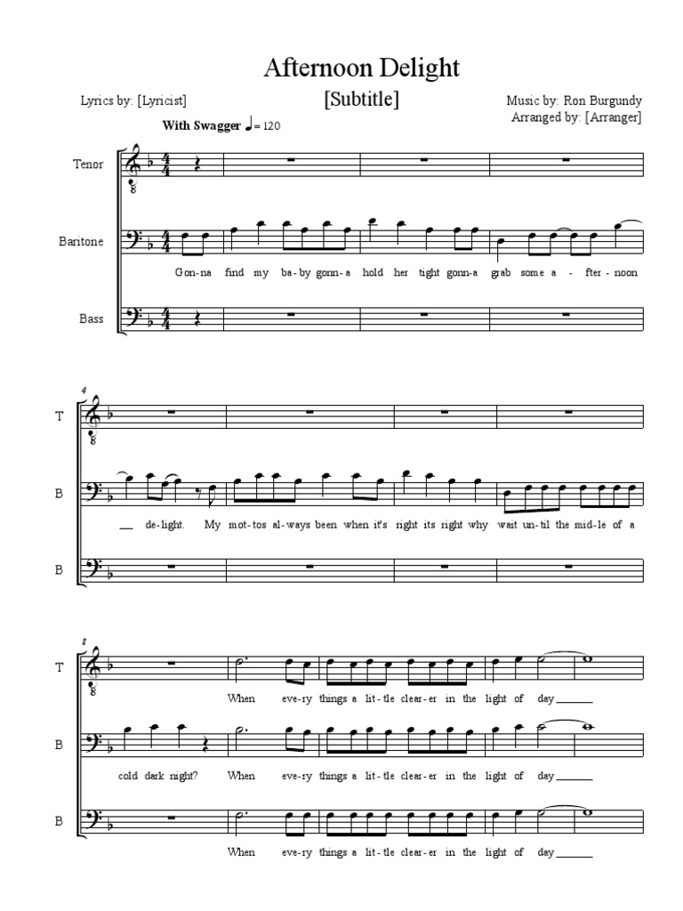 Afternoon Delight Guitar Chords