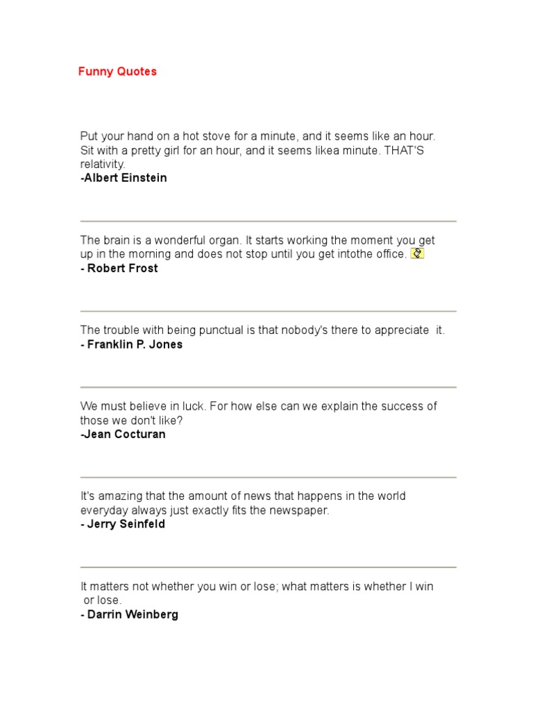Funny Quotes | PDF