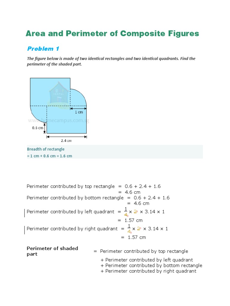 Area and Perimeter of Composite Figures | Download Free PDF | Rectangle ...
