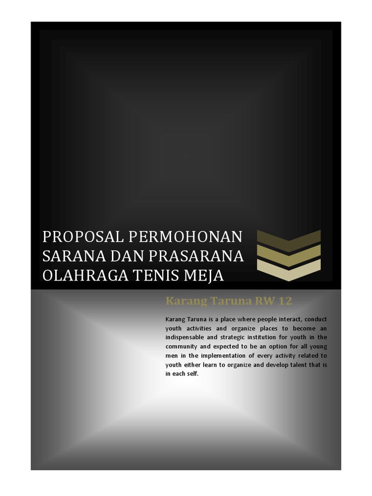 Proposal Dana Sarana Olahraga Tenis Meja | PDF | Karier & Perkembangan