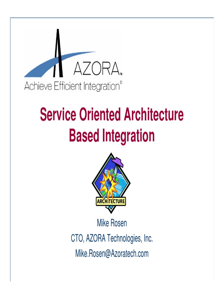 Service Oriented Architecture Based Integration | PDF | Service Oriented Architecture ...