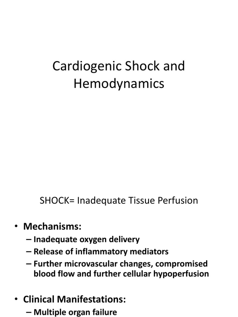 Syok Kardiogenik | PDF | Shock (Circulatory) | Blood Pressure