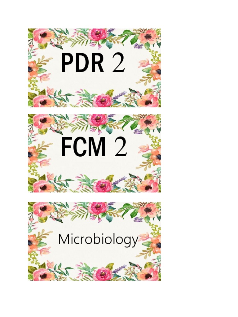 PDR 2 FCM 2: Microbiology | PDF