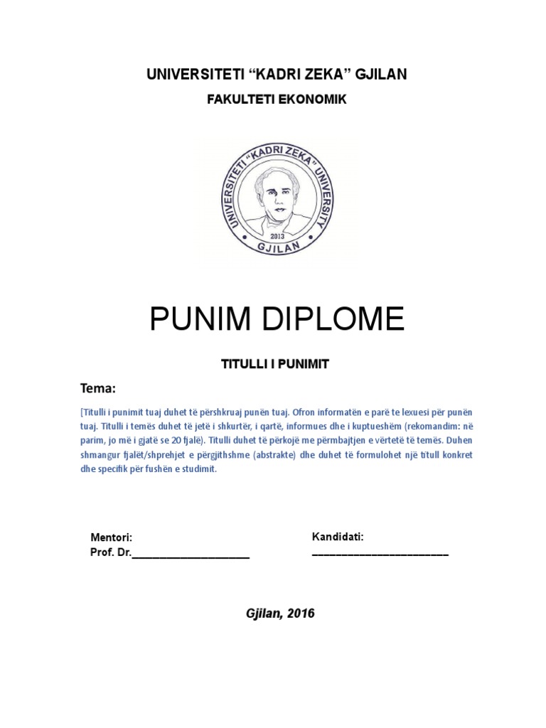 Shablloni Template PÃ R Punim Diplome Vz.1.0 | PDF