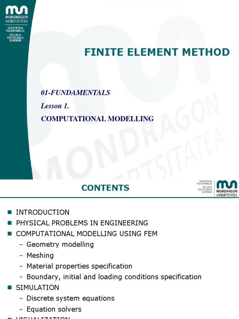 Lesson01 Computational Modelling | PDF | Finite Element Method | Numerical Analysis