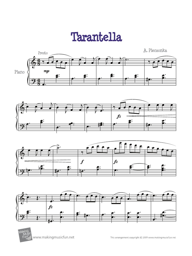 Tarantella Piano PDF | PDF