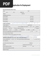 Application For Employment: Public Service of Namibia | PDF