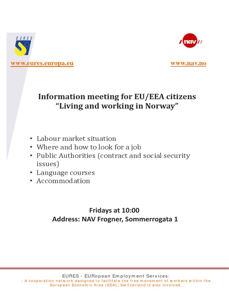 Information Meeting For EU and EEA Citizens Living and Working in ...