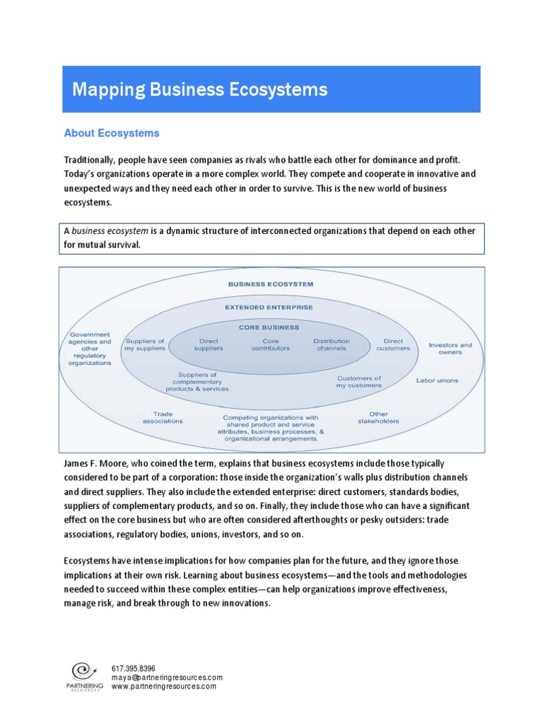 Mapping Business Ecosystems Guide | PDF | Strategic Management | Business