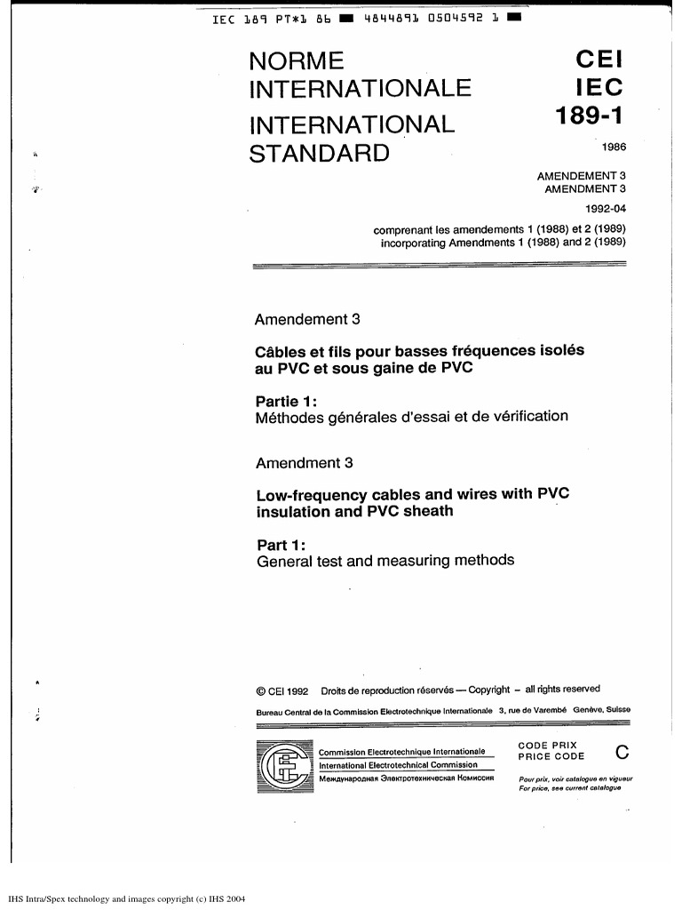 IEC 60189-1-Test For Low Frecuency Cables | PDF | Computers