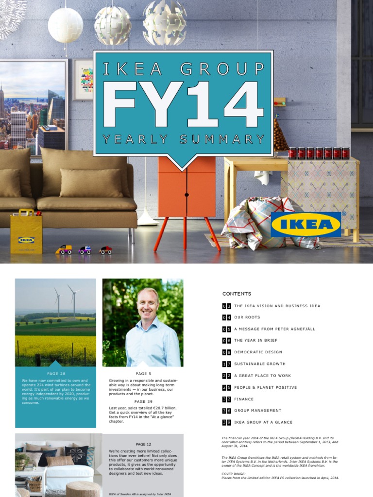 Ikea Group Yearly Summary Fy14 | PDF | Retail | Supply Chain