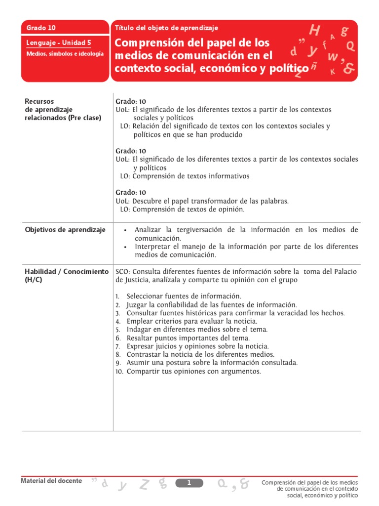 Medios de Comunicación y Comprensión Social | PDF | Oficial general ...