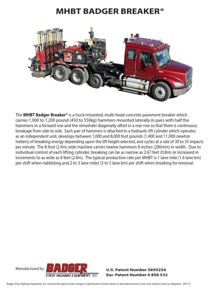 MHBT BSHE Spec Sheet | PDF