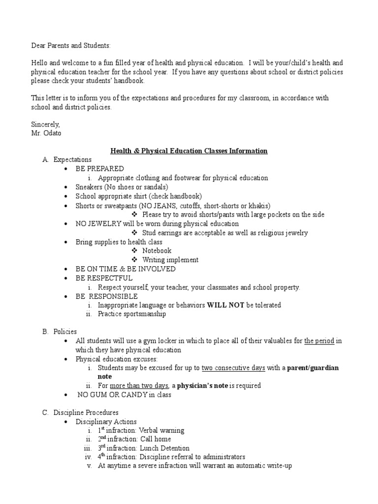 Pe and Health Grading Rubric | PDF | Physical Education | Teachers