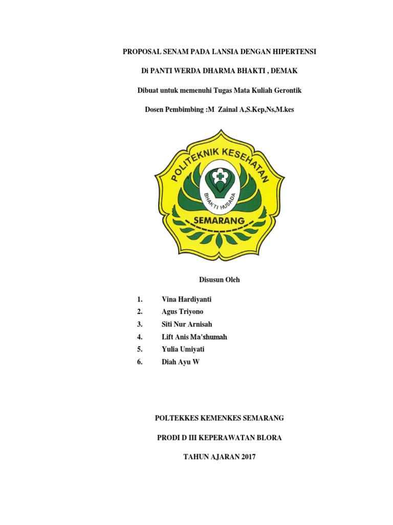 Proposal Senam Lansia | PDF