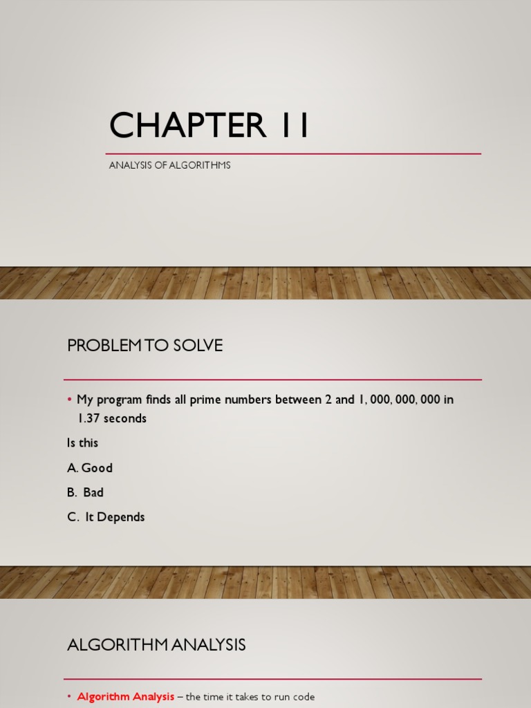Chapter 11 Analysis Of Algorithms Pdf Algorithms Array Data Structure