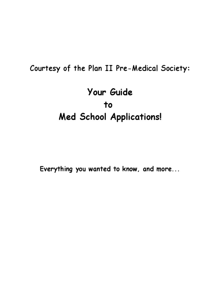 Your Guide To Med Applications | PDF | Medical School | Medical College ...