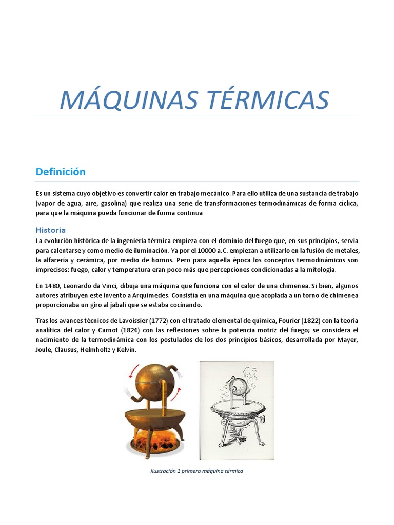 Máquinas Térmicas.docx | Termodinámica | Calor