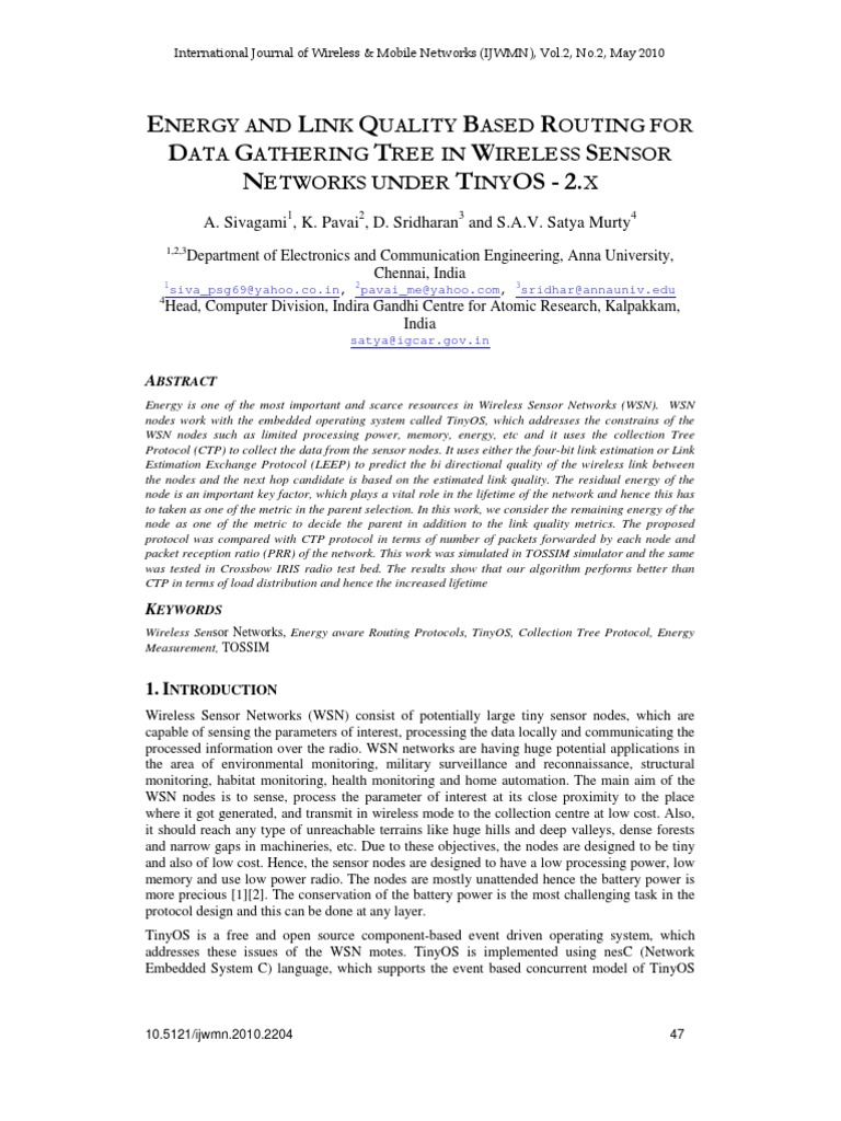 Energy And Link Quality Based Routing For Data Gathering Tree In Wireless Sensor Networks Under