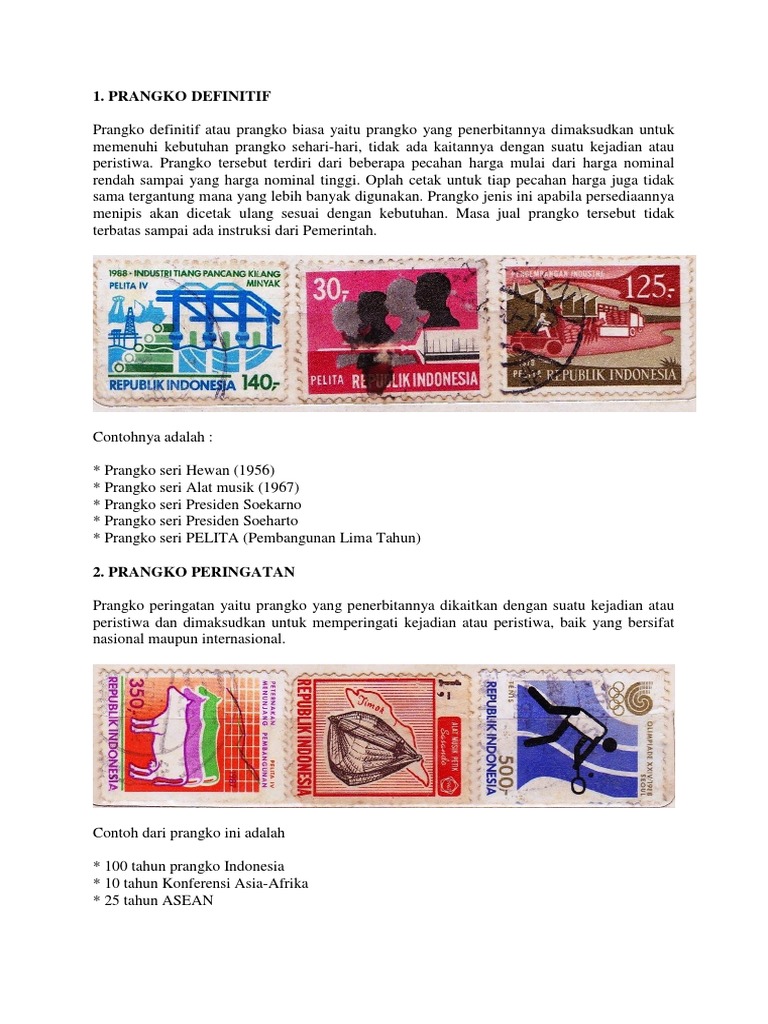 Jenis Perangko | PDF | Sejarah