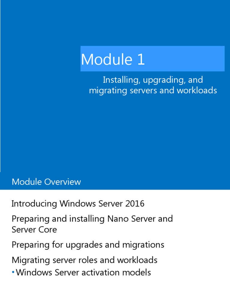 Installing, Upgrading, and Migrating Servers and Workloads | PDF | Hyper V | Microsoft Windows