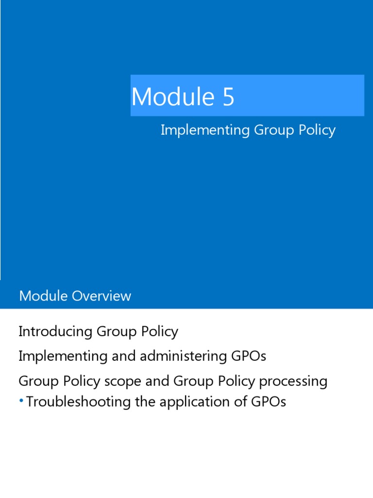 Implementing Group Policy | PDF | Group Policy | System Software