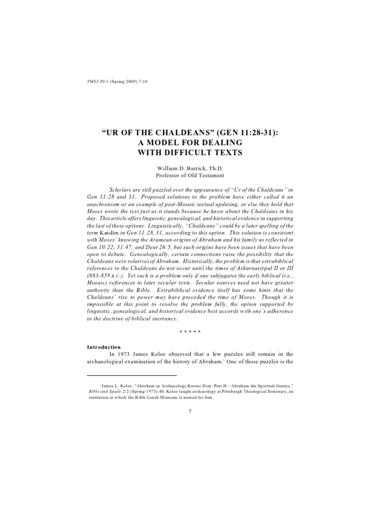 Ur of The Chaldeans | PDF | Babylon | Bible