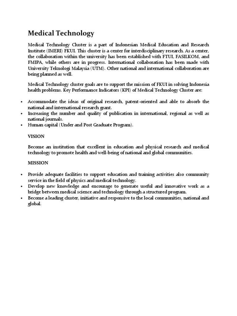Medical Technology 1 | PDF | Self-Improvement | Wellness