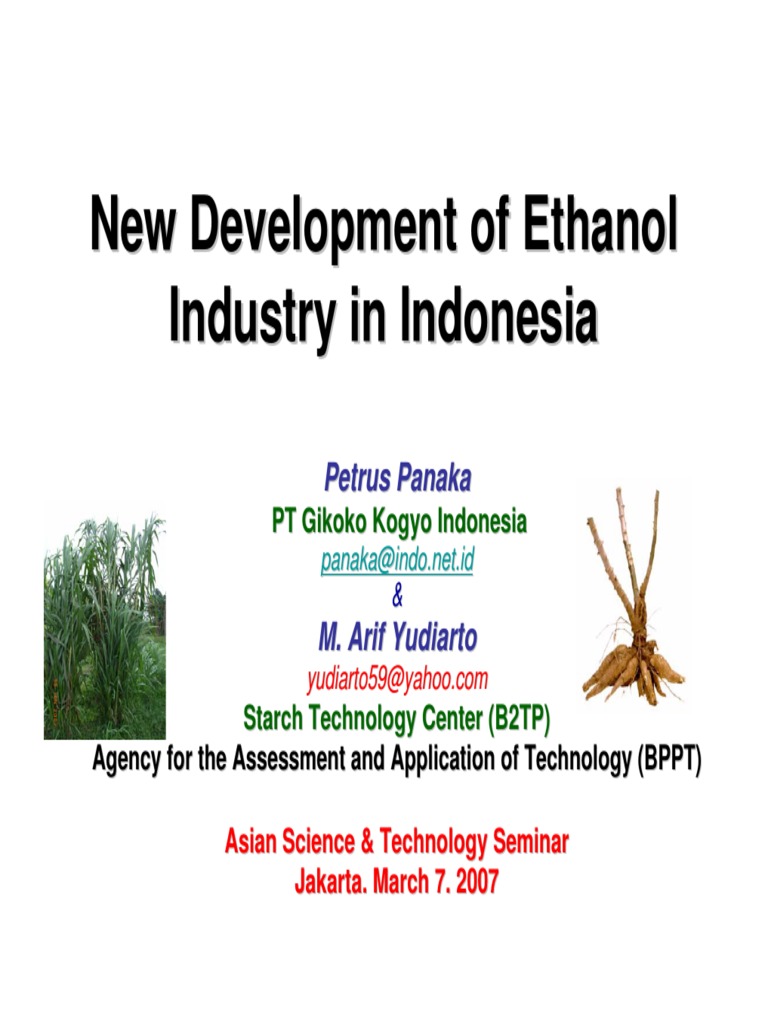 Indonesia's Bioethanol Industry Overview | PDF | Biofuel | Gasoline