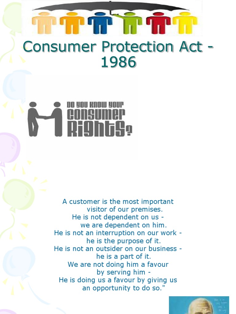 The Consumer Protection Act of 1986: A Summary of Key Provisions and ...
