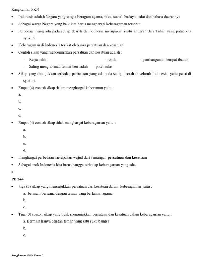 Rangkuman PKN | PDF | Karier & Perkembangan | Olahraga & Rekreasi
