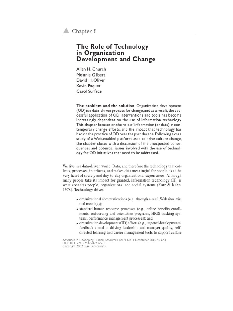 The Role of Technology in Organization PDF | PDF | Organization ...