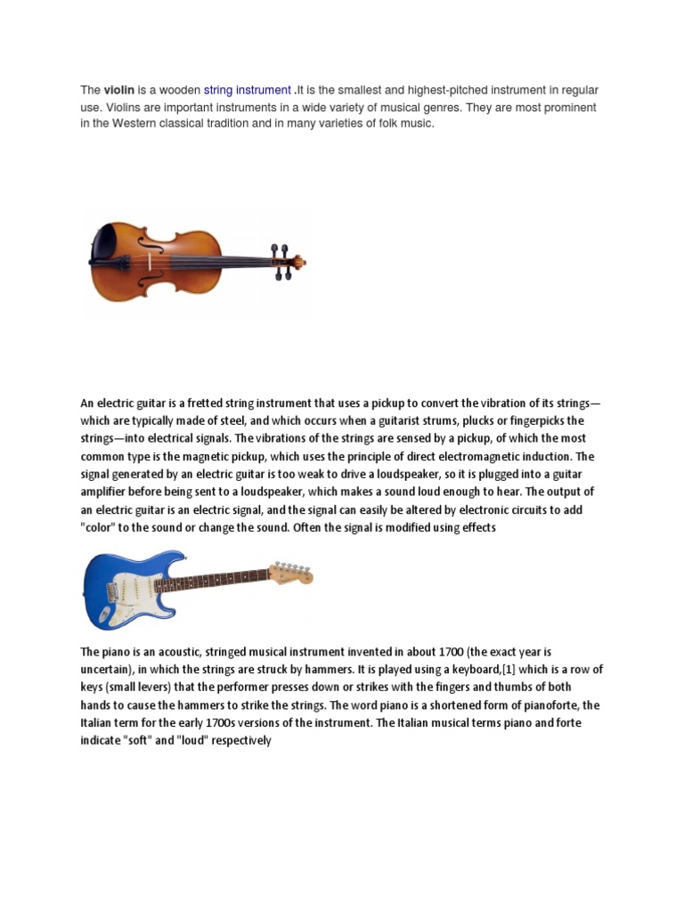 Instruments | PDF | String Instruments | Guitars