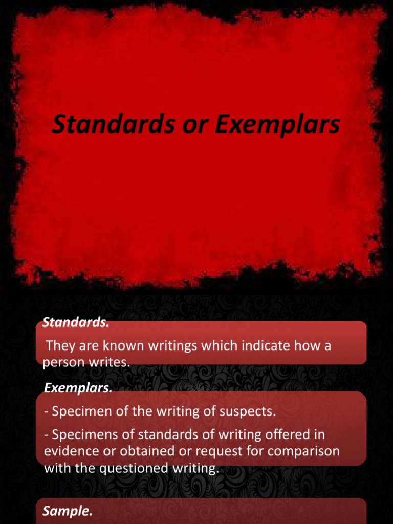 Standards or Exemplars | PDF | Cheque