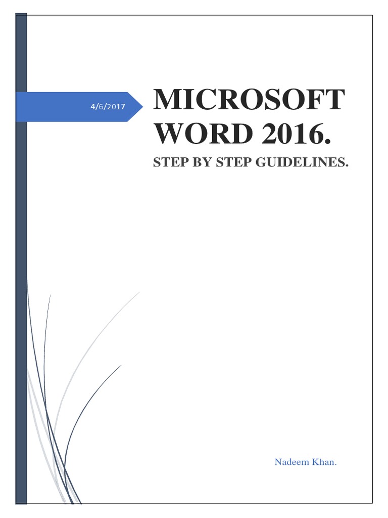 Microsoft WORD 2016.: Step by Step Guidelines | PDF | Microsoft Word | Mail