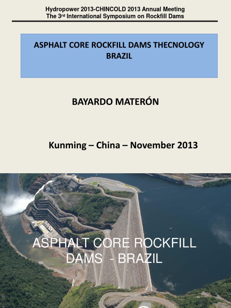 Asphalt Core Rockfill Dams Brazil | PDF | Dam | Asphalt
