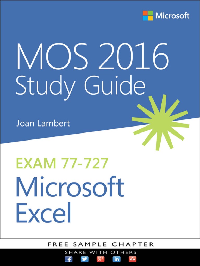 Ebook MOS 2016 Excel | PDF | Microsoft Excel | Button (Computing)