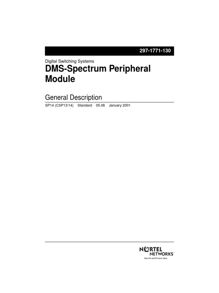 DMS SPM Spectrum Peripheral Module | PDF | Computer Network ...