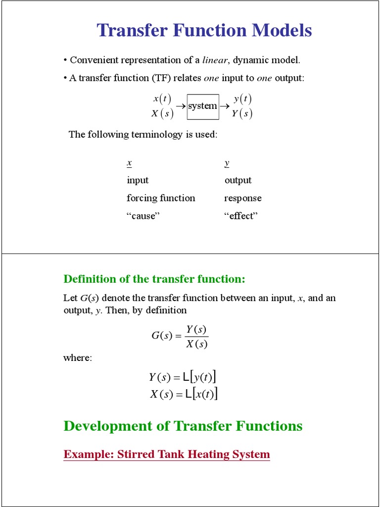 Transfer Function Models: Development of Transfer Functions | PDF ...