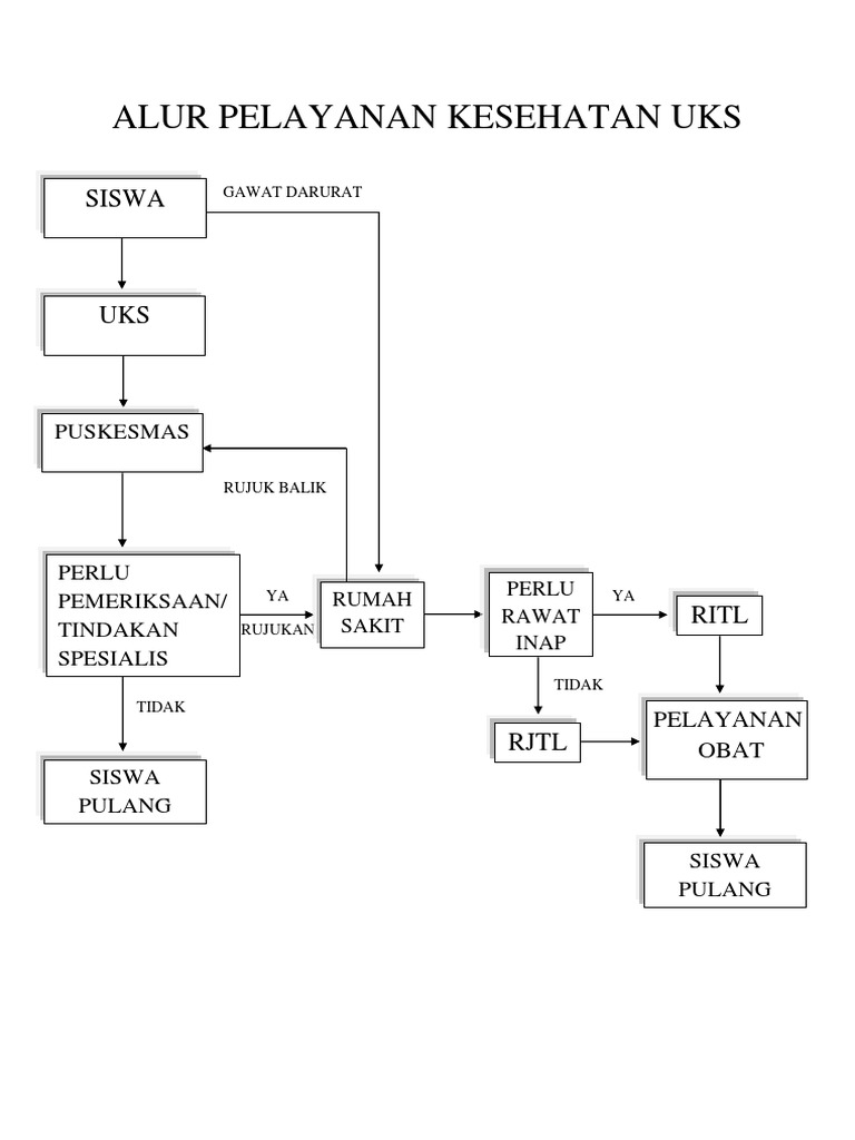 Alur Pelayanan Kesehatan Uks | PDF