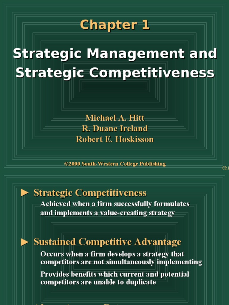 Strategic Management and Strategic Competitiveness | PDF | Strategic ...