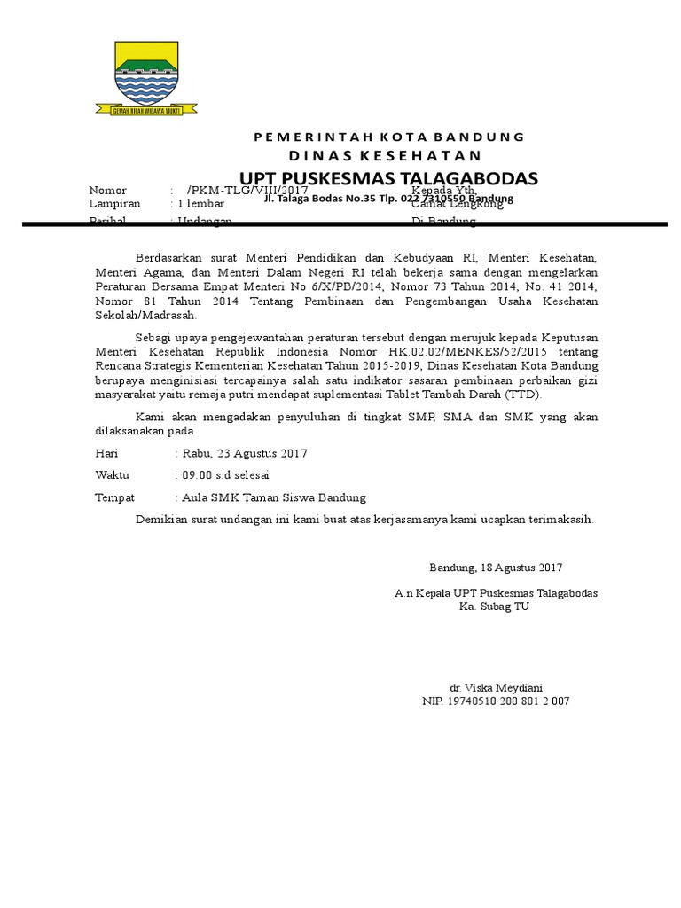 Undangan Penyuluhan Kesehatan Remaja | PDF